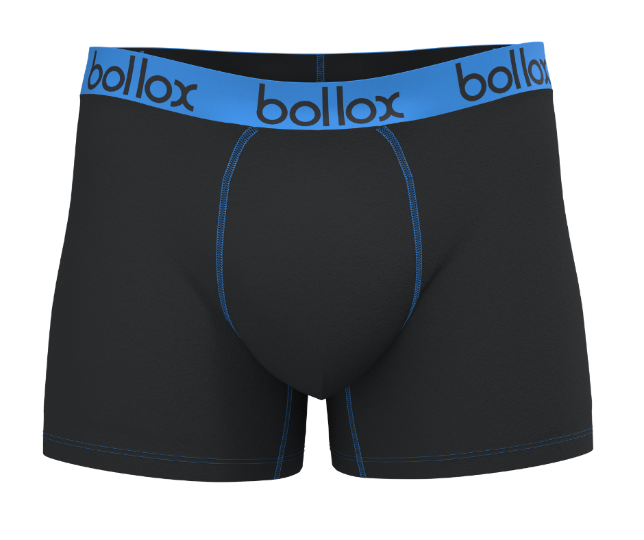 Black with Light Blue - Men's Trunk - Bamboo & Cotton Blend (1Pack ...